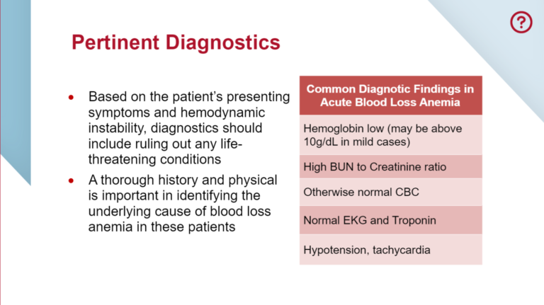 Acute Blood Loss Anemia | E-Gallery | University of Nebraska Medical Center