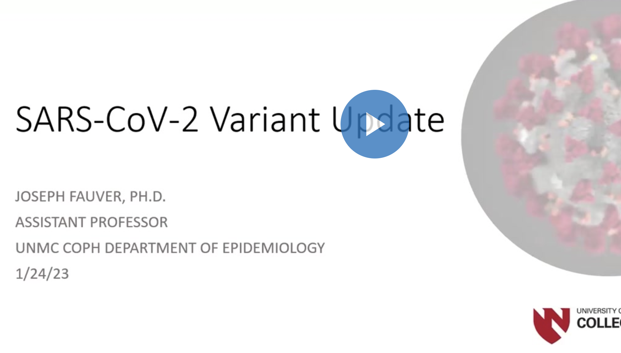 UNMC Global Center for Health Security Infectious Disease Briefing ...