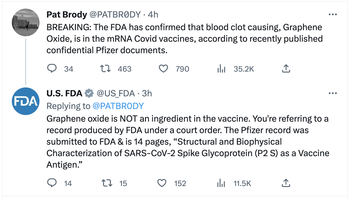 FDA responds to vaccine conspiracy theorist on Twitter | The ...