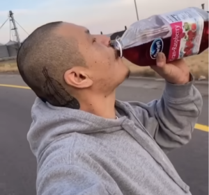 Pandemic Throwback: That time the guy drinking cranberry juice on a ...