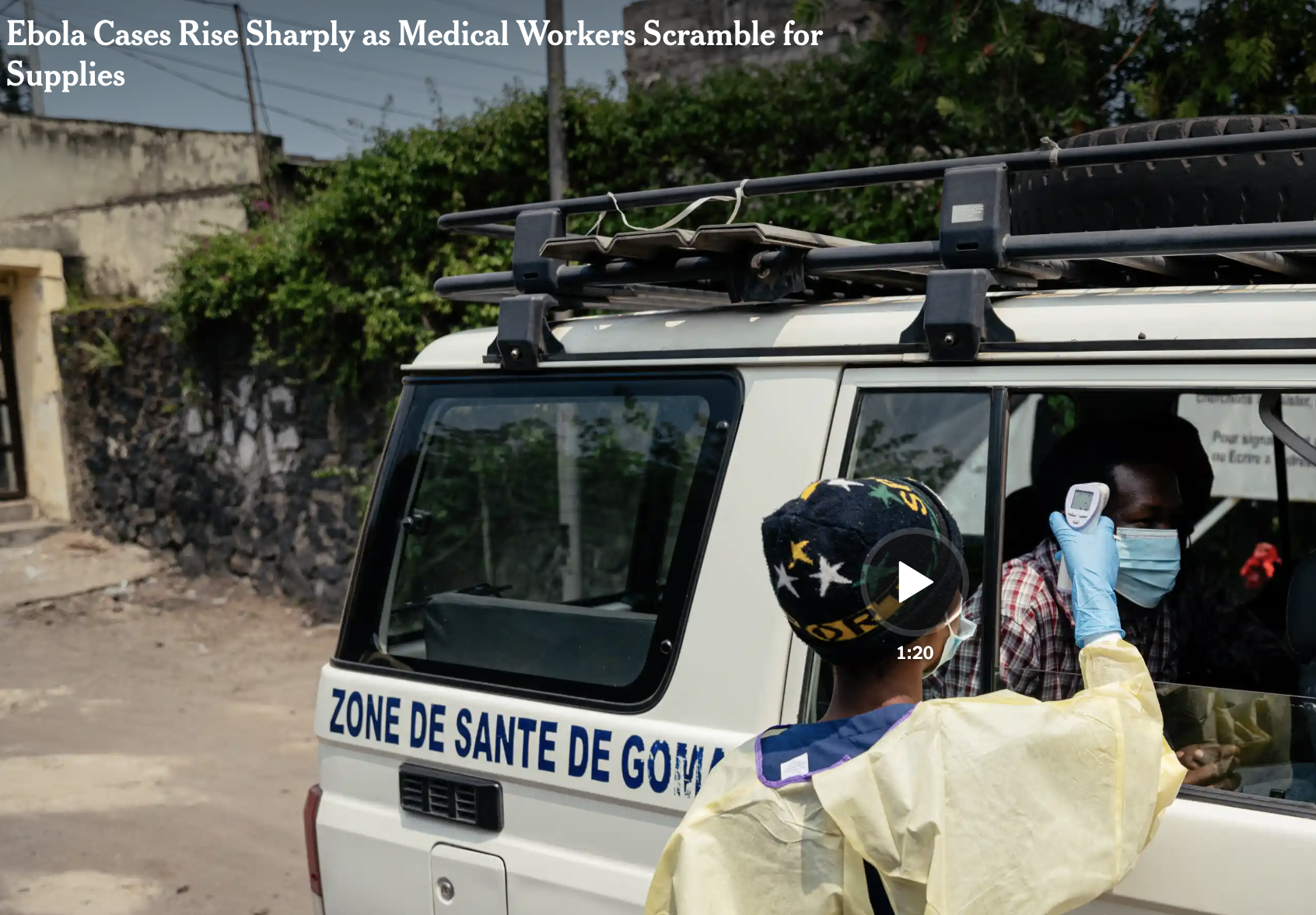 Ebola Outbreak in Central Africa Could Last Months, W.H.O. Says | The ...