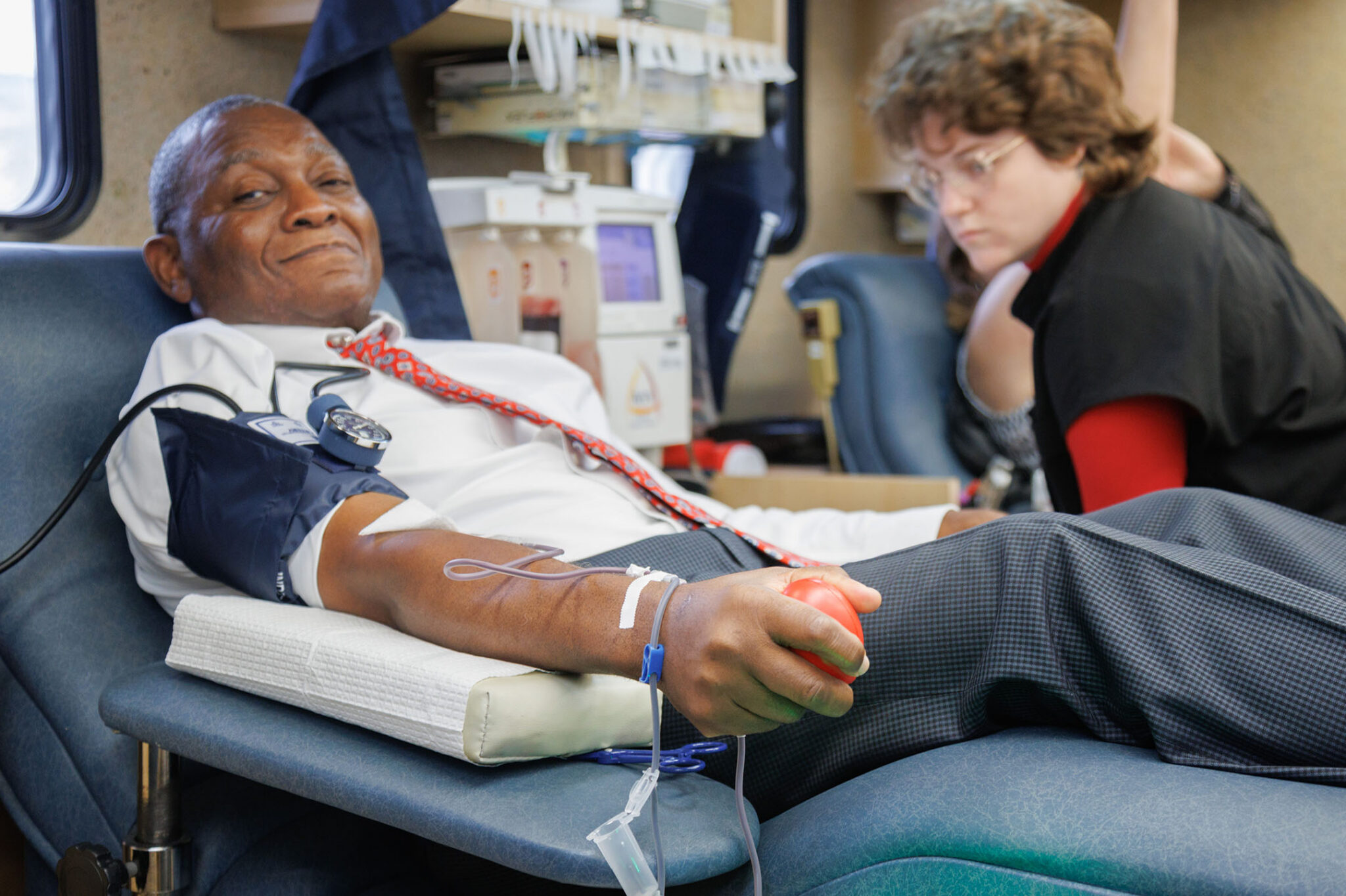 Dr. Davies donates blood in support of Big Ten Challenge | Newsroom ...